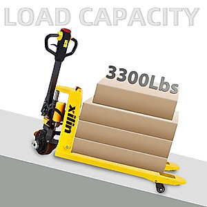 Xilin Electric Powered Pallet Jack 3300lbs Capacity Lithium Battery Mini Type Walkie Pallet Truck 48"x27" Fork Size 2PCs