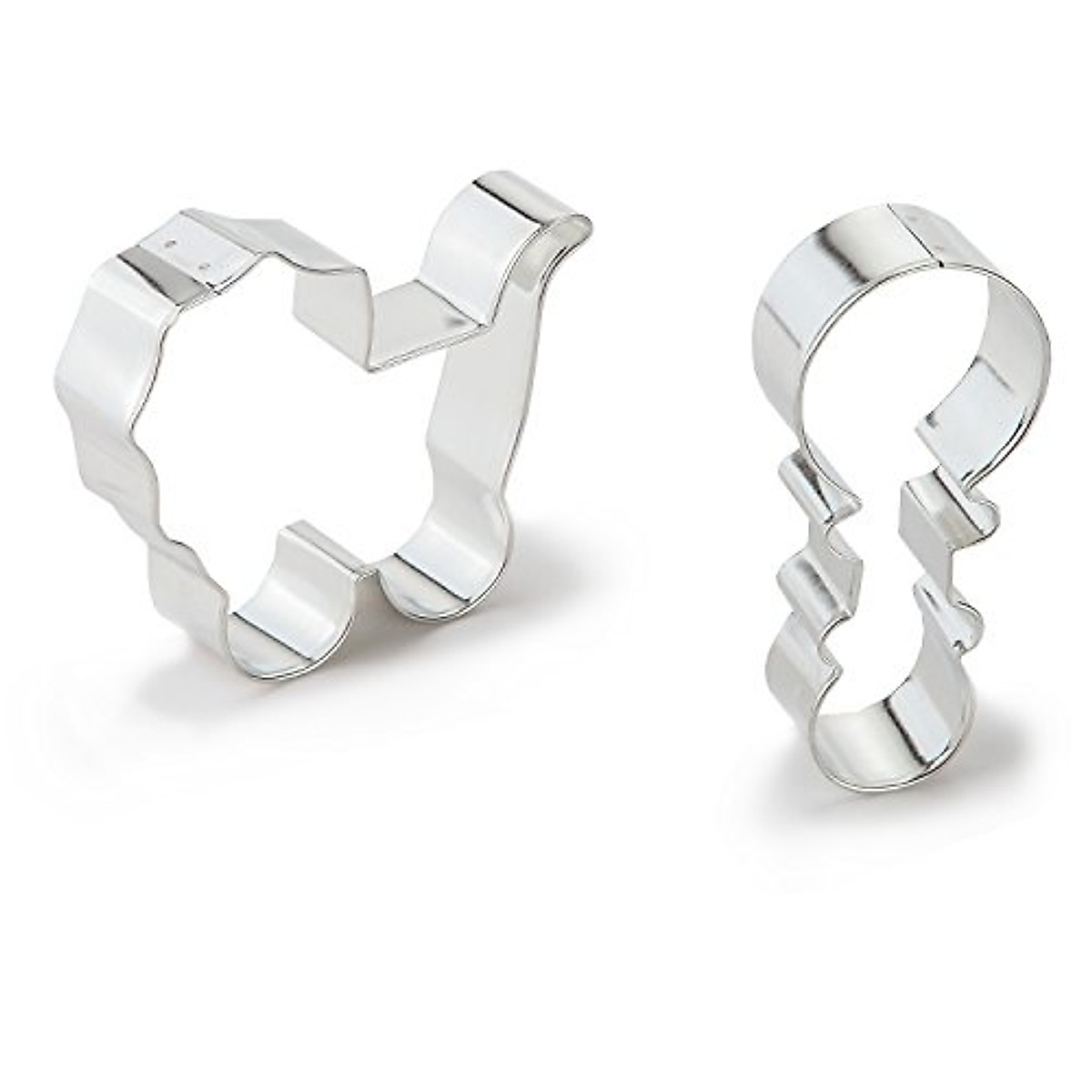 Bakerpan Stainless Steel Cookie Cutter Baby Carriage & Rattle