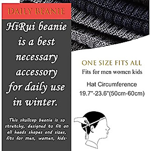 HiRui Knit Beanie Winter Hats for Men Women Kids-Warm Classic Daily Skull Cap (Gray)
