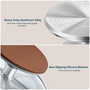 Cake Stand, Ohuhu Aluminium 12''Cake Turntable Decorating Bakery Supplies - BPA-Free Frosting Spinner Rotating Revolving Lazy Susan