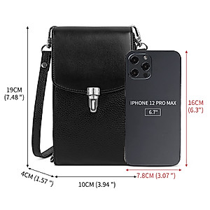 Pearl Angeli Small Crossbody Bags for Women Genuine Leather Shoulder Bag with RFID Credit Card Holders