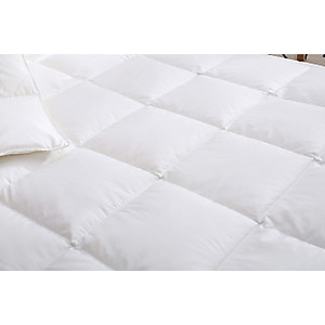 Baby Crib Comforter/Duvet/Blanket All Season 100% Natural White Goose Down Filled,Noiseless 500 Thread Count 100% Cotton Fabric 750+Fill Power (White, 41x48in)