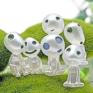 Luminous Ghost Tree Elves 18PCS Glow in Dark Statues Miniature Fairy Landscape Garden Decoration Outdoor Status Patio Lawn Yard Pot Kit and Home Ornament