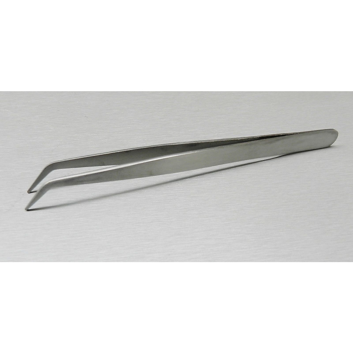 Tweezers Bent Tip Tweezer 45 Degree Bent Smooth Tips Jewelry Bead Hobby & Crafts 7" by JTS
