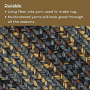 Homespice Black Forest Braided Runner Rug, Perfect as Washable Runner Rugs for Entryways and Hallway Runner Rug - Waterproof and Stain Resistant - Primitive Style Kitchen Runner Rug, 22x72 Inches