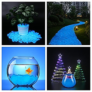 Kaiyuan Dynasty Glow in The Dark Rocks 100Pcs Pink Glow Stones, Glowing Rocks for Fish Tank