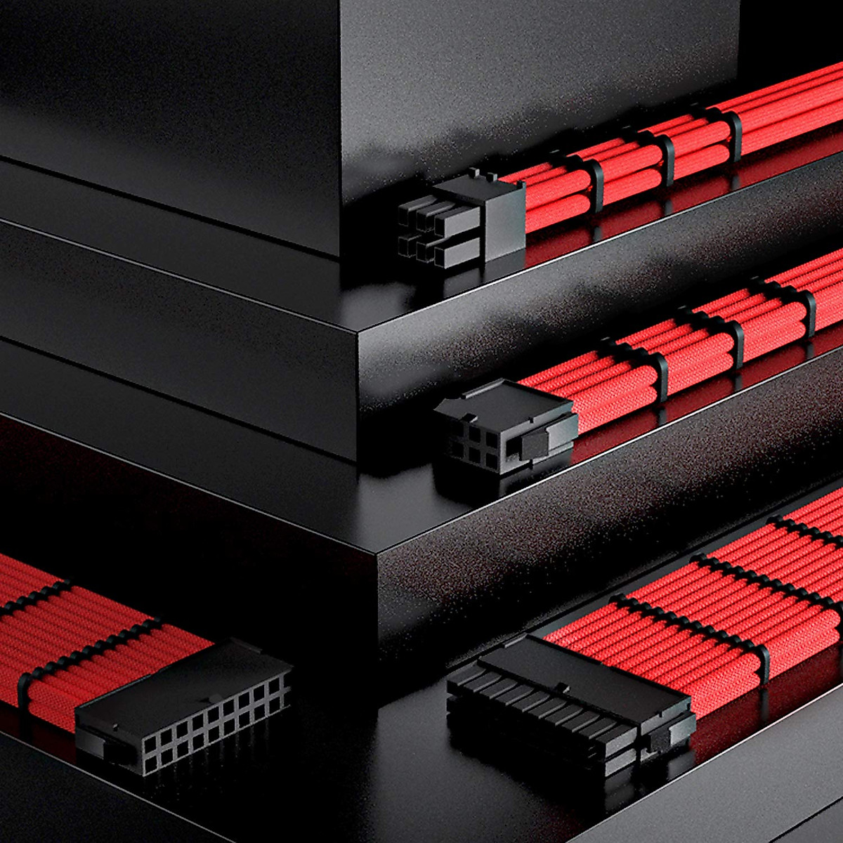 upHere 24 Pieces Set = 24-pin x 4, 8-pin x 12, 6-pin x 8 for 3 mm up to 3.4 mm/0.13inch- Black(3.4 mm/0.13inch)-CM245