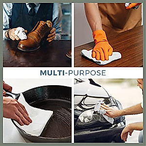 VALENGO Lint Free 100% Cotton New Rags for Dust Cleaning, Soft Tshirt Rags for Cast Iron, Staining Wood, Shoe Polish Cloth Bag, 17”x17”- (7 Pack)