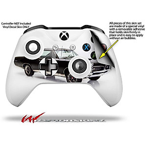 WraptorSkinz Decal Vinyl Skin Wrap compatible with XBOX One S / X Controller - 1967 Black Pontiac GTO 3786 (CONTROLLER NOT INCLUDED)