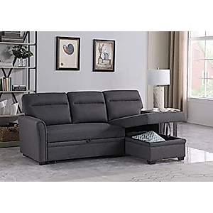 Devion Furniture Edward Sofabed, Dark Gray