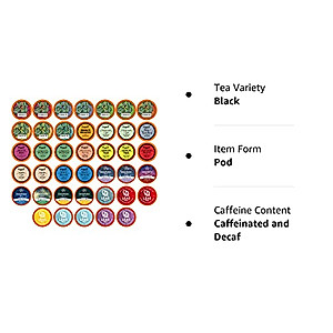 Two Rivers Assorted Tea Sampler Variety Pack for Keurig K-Cup Brewers, 40 Count