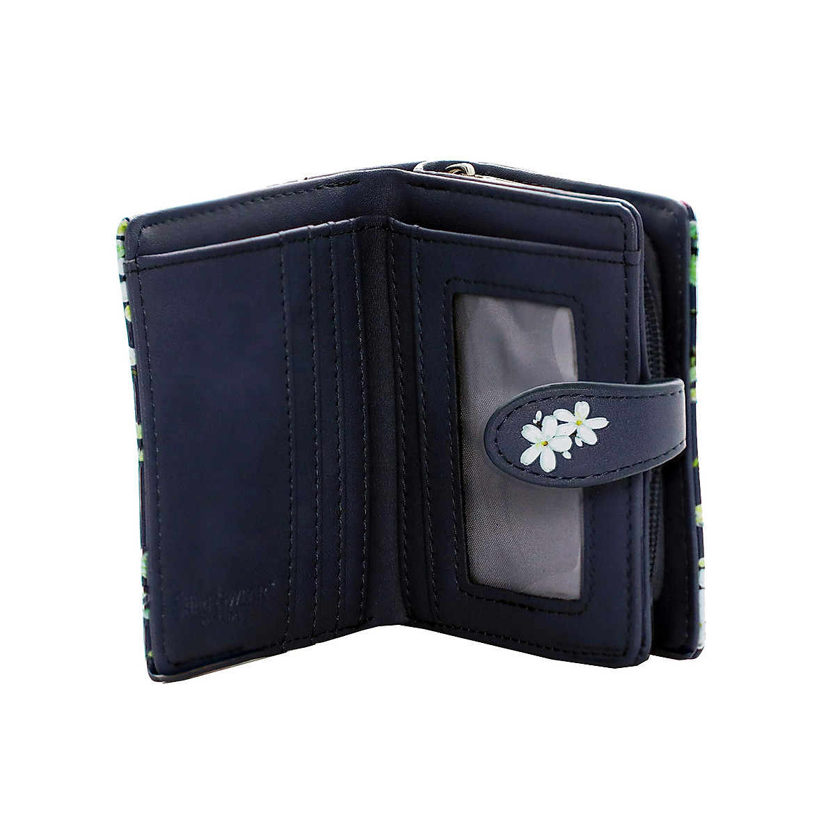 Shag Wear Chickadee Garden Small Zipper Women's Wallet (Sky Blue)