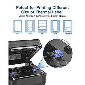 POLONO Label Printer, PL420 4x6 Thermal Printer, High-Speed Shipping Label Printer, Commercial Direct Thermal Printer, 2" Orange Circle Thermal Sticker Labels, Self-Adhesive Stickers Labels