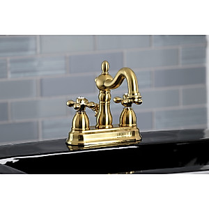 Kingston Brass KB1607AX 4 in. Centerset Bathroom Faucet, Brushed Brass