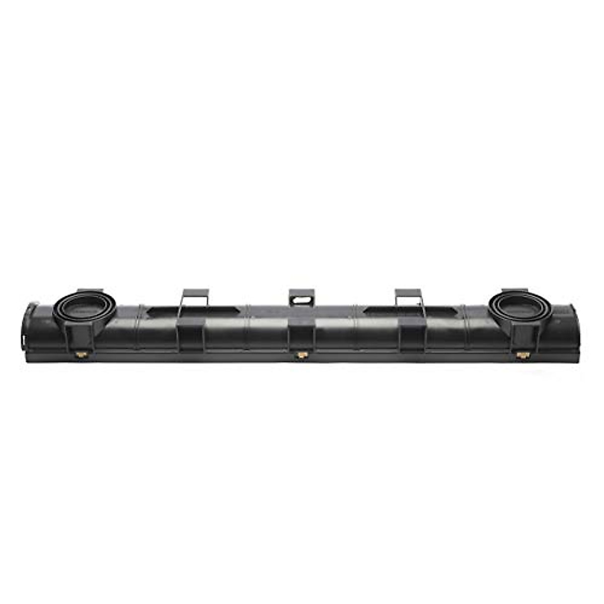 Compact Series 5.4 in. W x 3.15 in. D x 39.4 in. L Trench and Channel Drain with Black Grate 3Pack Kit including 2 End Caps