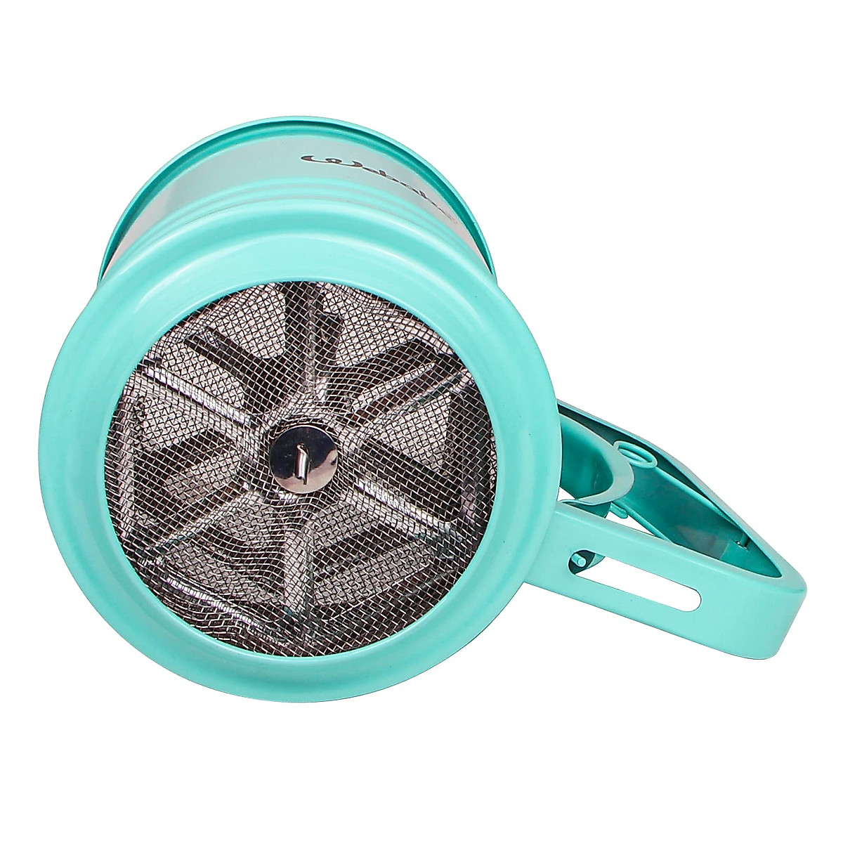 Webake Flour Sifter for Baking Stainless Steel One-handed Small Flour Sieve Kitchen Sifter Cocoa Powder Sieve Baking Supplies Stylish Green