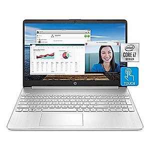 HP Newest Laptop, 15.6" Full HD Touchscreen, Intel Core i7-1165G7, 16GB RAM, 1TB PCIe SSD, Backlit Keyboard, Fingerprint Reader, Webcam, WiFi 5, HDMI, Type-C, Bluetooth, Windows 11 Home, Silver