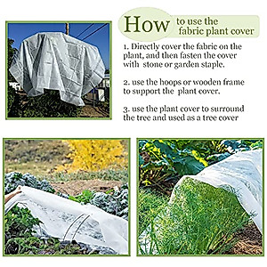 Plant Covers Freeze Protection 10x30ft Floating Row Cover 0.9oz/yd² Plant Covers for Winter Garden Fabric for Cold Sun Protection