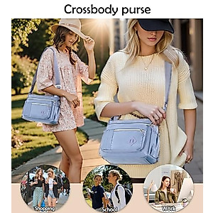 BASICPOWER Crossbody Bag Purse for Women, Multiple Pockets Lightweight Waterproof Shoulder Bags Travel Tote Handbag