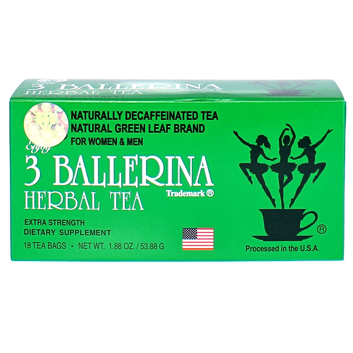 3 Ballerina Herbal Tea Extra Strength 18 Count (Pack of 4)