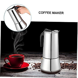 HOLIDYOYO 1pc Stainless Steel Pot Induction Pot Stove Top Teapots Tea Stovetop Italian Coffee Espresso Tamp Stovetop Tea Kettle Stovetop Pot Stovetop Coffee Pot Coffee Maker