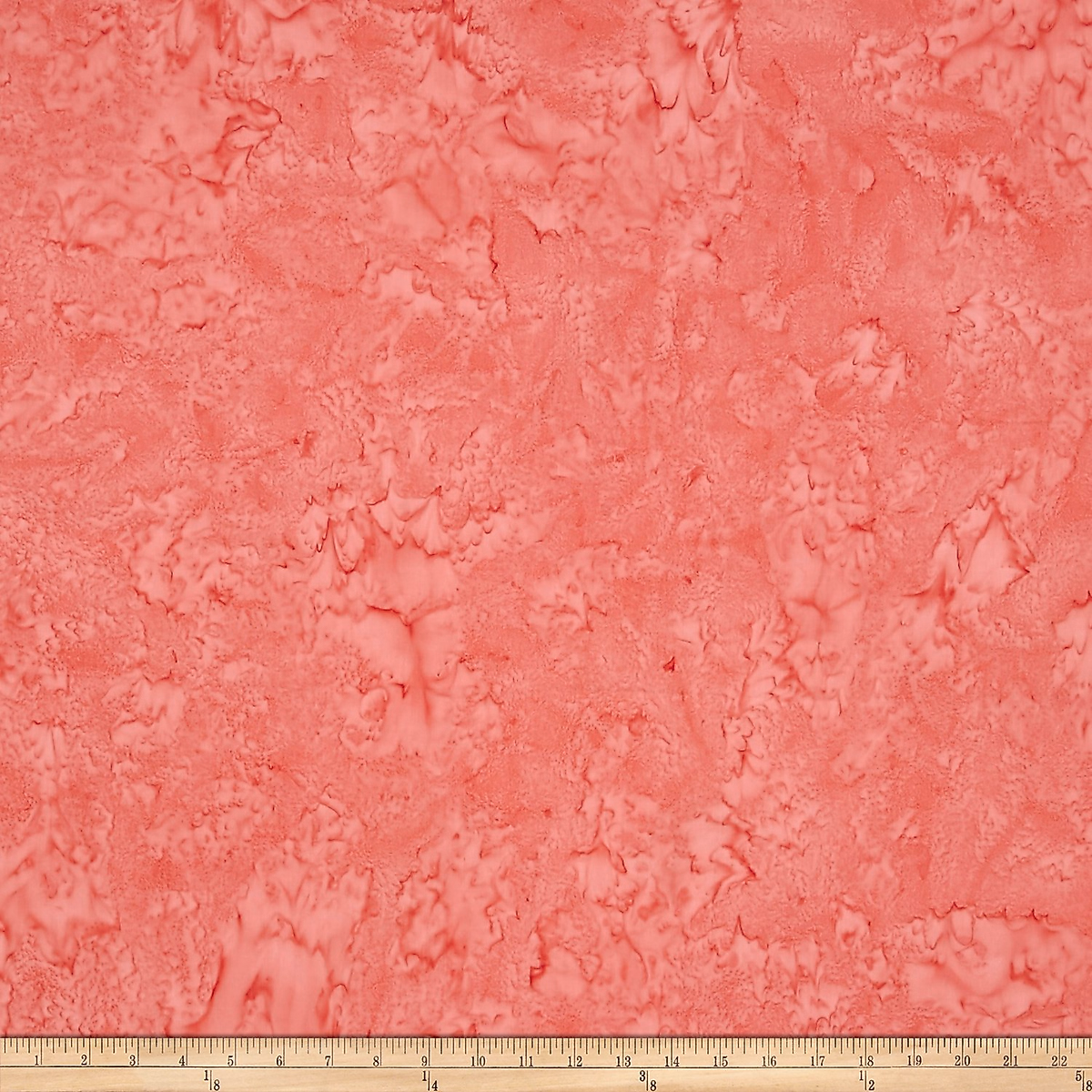 Anthology Batiks Lava Solid Coral, Fabric by the Yard