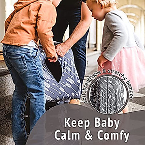 Baby Leaf Covers - Stretchy Multi Use Infant Car Seat and Stroller Canopy with Double Zipper, Breathable Nursing Poncho and Breastfeeding Scarf, Arrows