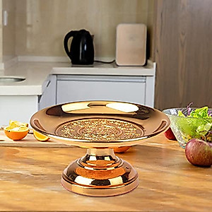 Gralara Buddhist Plate Tribute Serving Trays Dessert dish Rituals Altar Supplies, 10 inch