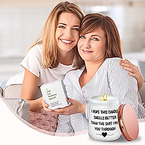 Gifts for Women - 7oz Vanilla Scented Frosted Glass Jar Candles - Funny Birthday Christmas Gifts for Her, Friend, Coworker, Mom, Sister, Wife, Girlfriend