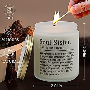 Sister Gifts for Sister, Friend Gifts for Women Friends Friendship Birthday Gifts for Women Christmas Gifts Soul Sisters Gifts from Sister Funny Lavender Scented Candles