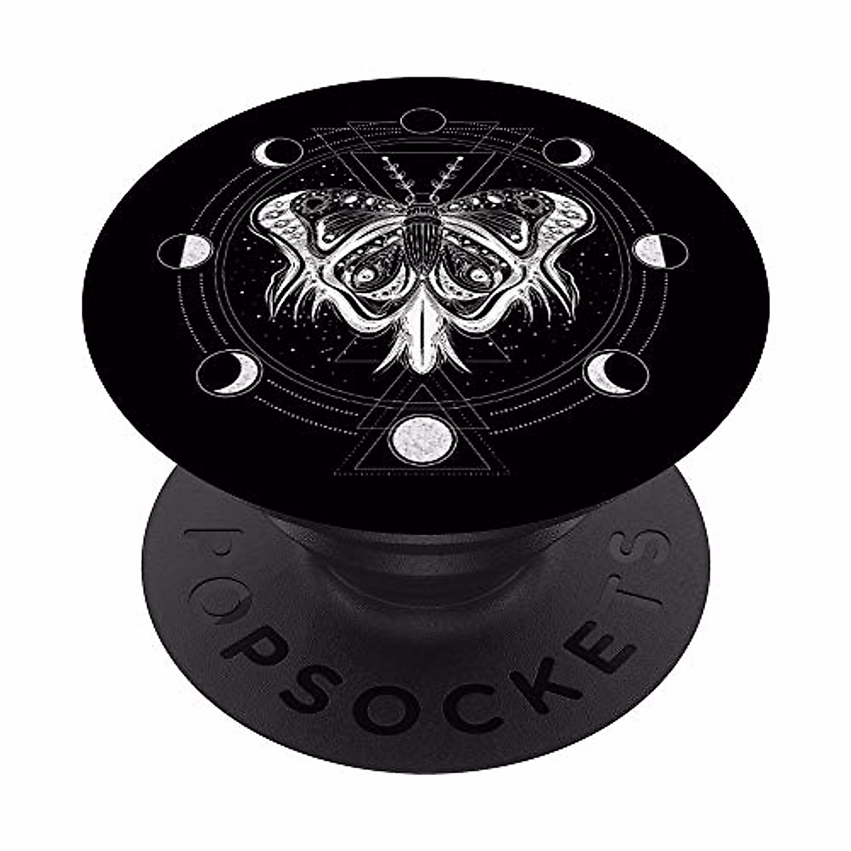 Moon Phases Moth - Blackcraft Clothing Gift PopSockets Grip and Stand for Phones and Tablets