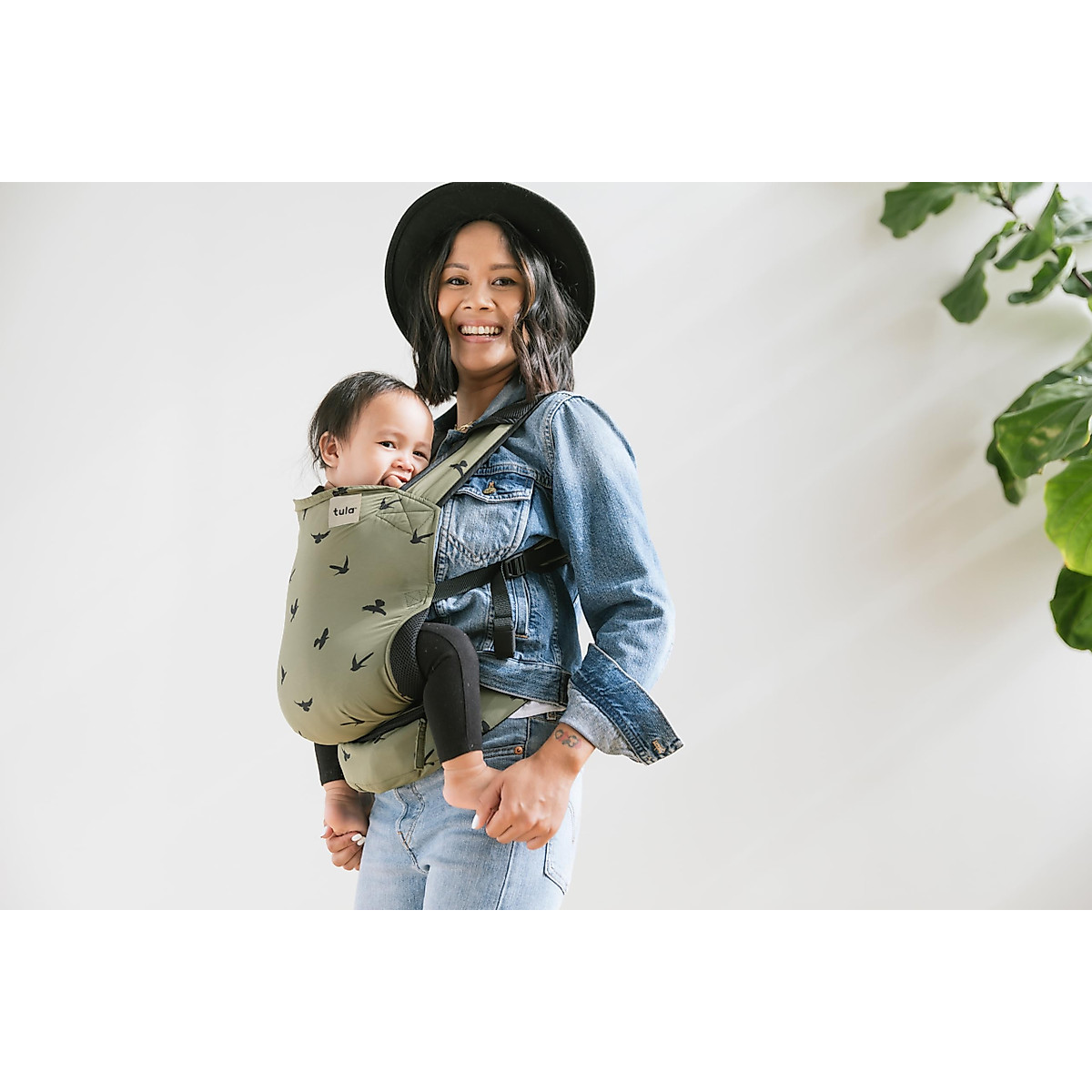 Baby Tula Lite Compact Baby Carrier, Ultra Compact and Lightweight, Convenient Carry Pouch, Ergonomic and Multiple Positions for 12 – 30 pounds (Soar)…