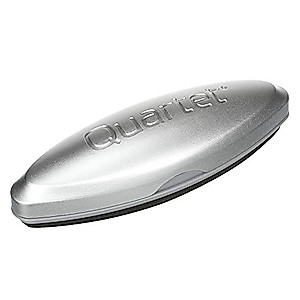 Quartet Glass Whiteboard Eraser, Premium, Magnetic, 3-In-1, 6-1/2"x1-3/8", Silver (SFEB3)