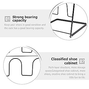 Cabilock Bathroom Slipper Rack Shoe Storage Rack Slippers Storage Organizer Shoes Rack Organizer Multi Layer Space Saving Shoes Rack for Sandals Slippers Fabric Shoe Storage Cabinet