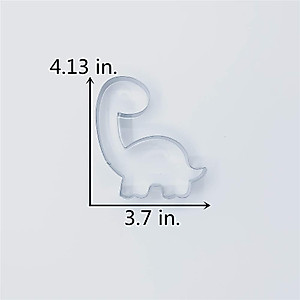LILIAO Brontosaurus Cookie Cutter Cute Dinosaur Biscuit and Fondant Cutters for Kids - 3.7 x 4.1 inches - Stainless Steel