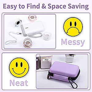 Phomemo D30 Label Maker Machine with case and 1 roll Label Tape, Portable Bluetooth Label Printer, Small Smart Phone Handheld Sticker Mini Labeler Multiple Templates Font Icon Easy to Use