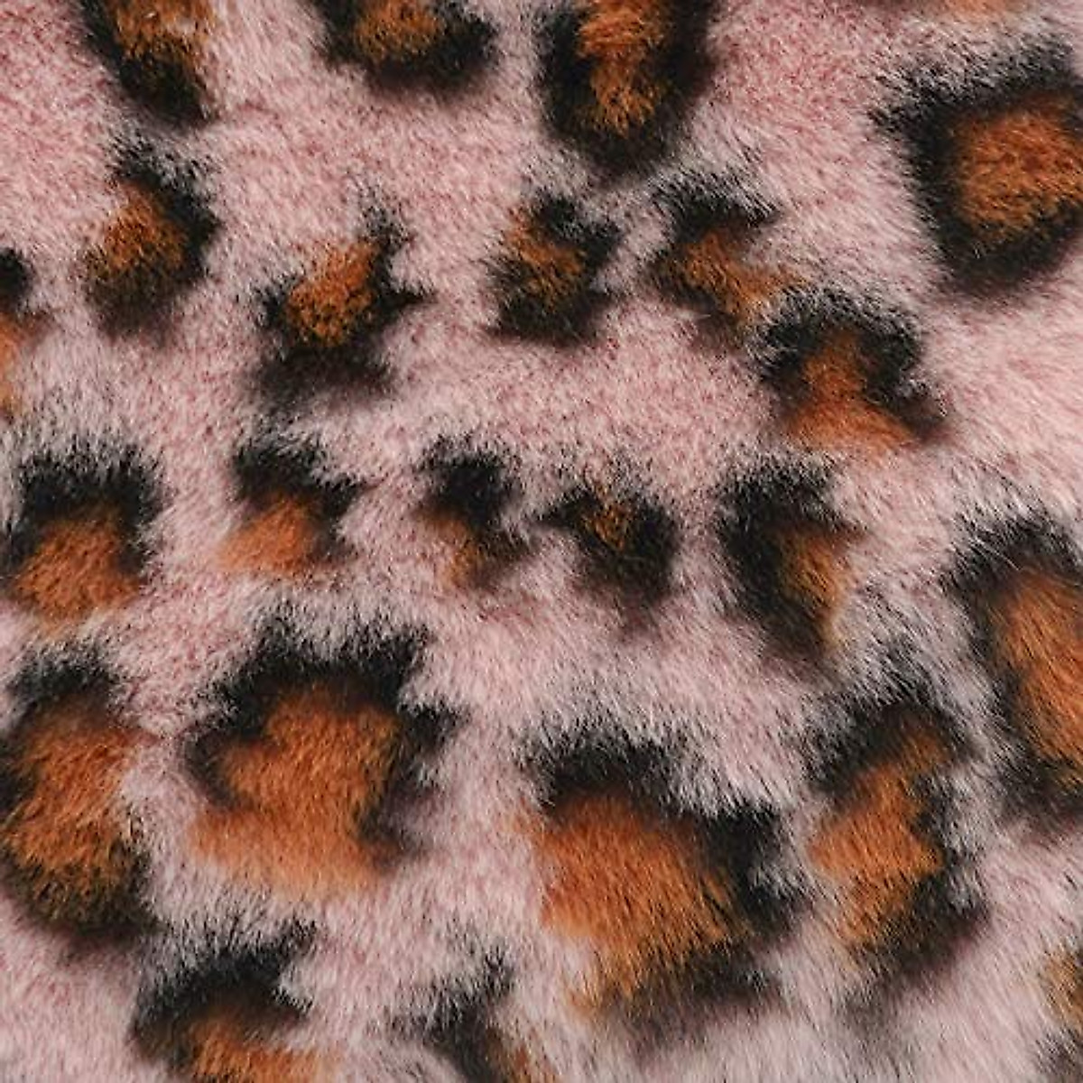 surell - Faux Rex Rabbit Fur Leopard Print Handbag - Small Fuzzy Tote Bag - Cute Y2K Style - Luxurious Fluffy Fashion Purse Gift - Animal Print Pocketbook - Spotted Stylish Handbag - (Pink)