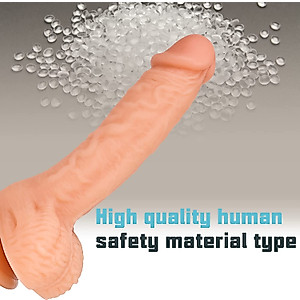 Vikkiy 7.3 Inch Realistic Dildo Feels Like Skin Body-Safe Material G spot Stimulator Dildos with Strong Suction Cup for Hands-free Play Sex Toys for Adult