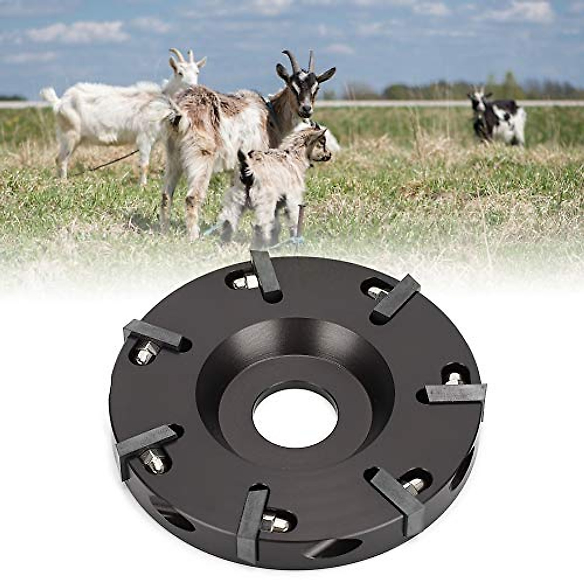Cattle Hoof Trimming Cutter, Second Generation Livestock Foot Trimmer Disc Plate Cattle Hoof Angle Grinder Machine with 7 Sharper Cutter Head(HL-Q7F-II 7 Cutter)
