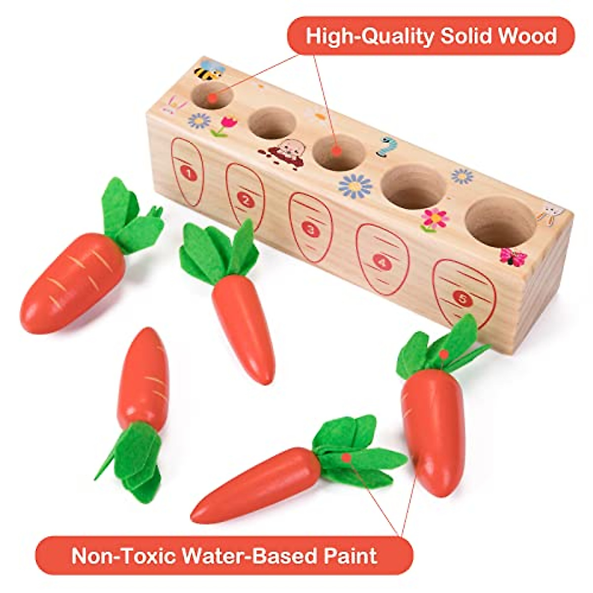 Wdmiya Busy Board Toys for Toddlers, Montessori Toys with 6 Led Light Switch for 1 Year Old, Wooden Piano Busy Board for Toddlers 1-3, Educational Activity Toys & Gifts for 1 2 3 Year Old (XLB)