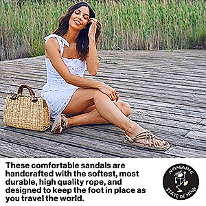 nomadic state of mind Moksha Sandal - Handmade Rope Shoes – Machine Washable – Comfortable & Lightweight – Vegan Friendly – For Women & Men (numeric_13)