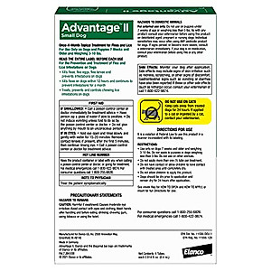 Advantage II Small Dog Vet-Recommended Flea Treatment & Prevention | Dogs 3-10 lbs. | 6-Month Supply