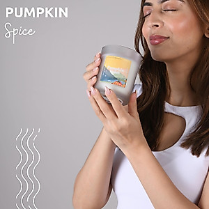 Folkulture Fall Candles for Home Scented, 7.06 Oz Soy Wax Fall Scented Candle Jar, Candle Gifts for Women, Odor Eliminating & Non - Toxic Candle, Large Pumpkin Candle - 50 Hr Burn Time