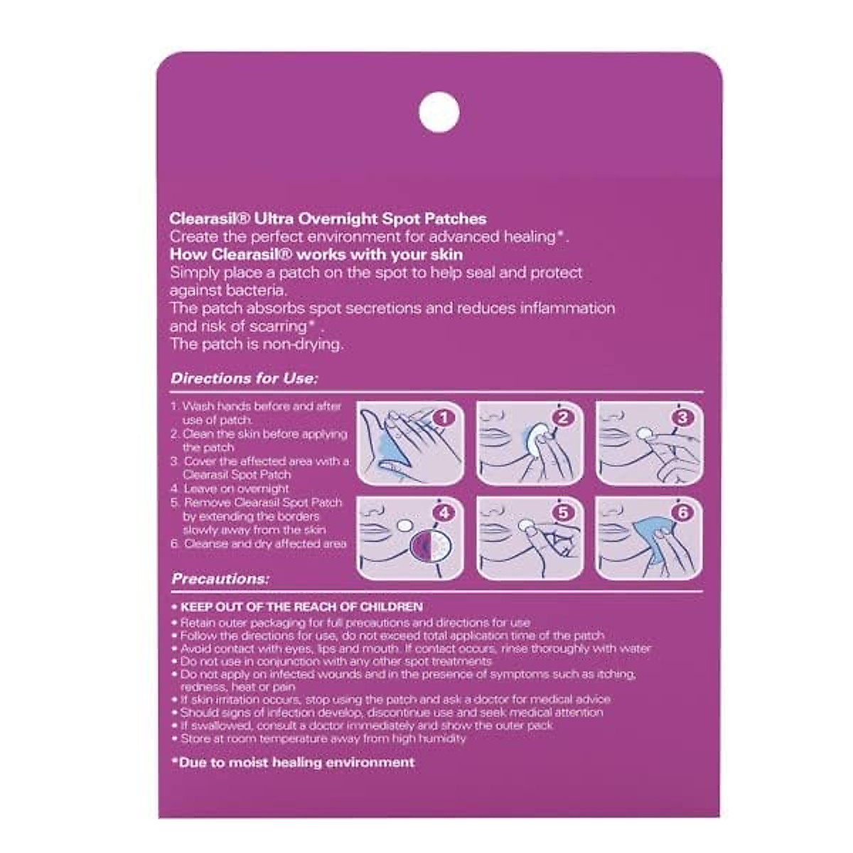 Clearasil Stubborn Acne Overnight Spot Pimple Patches, 18 Count (Pack of 3)