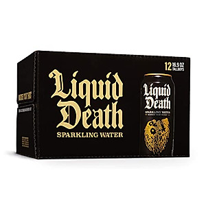 Liquid Death Sparkling Water, 16.9 oz Cans (12-Pack)