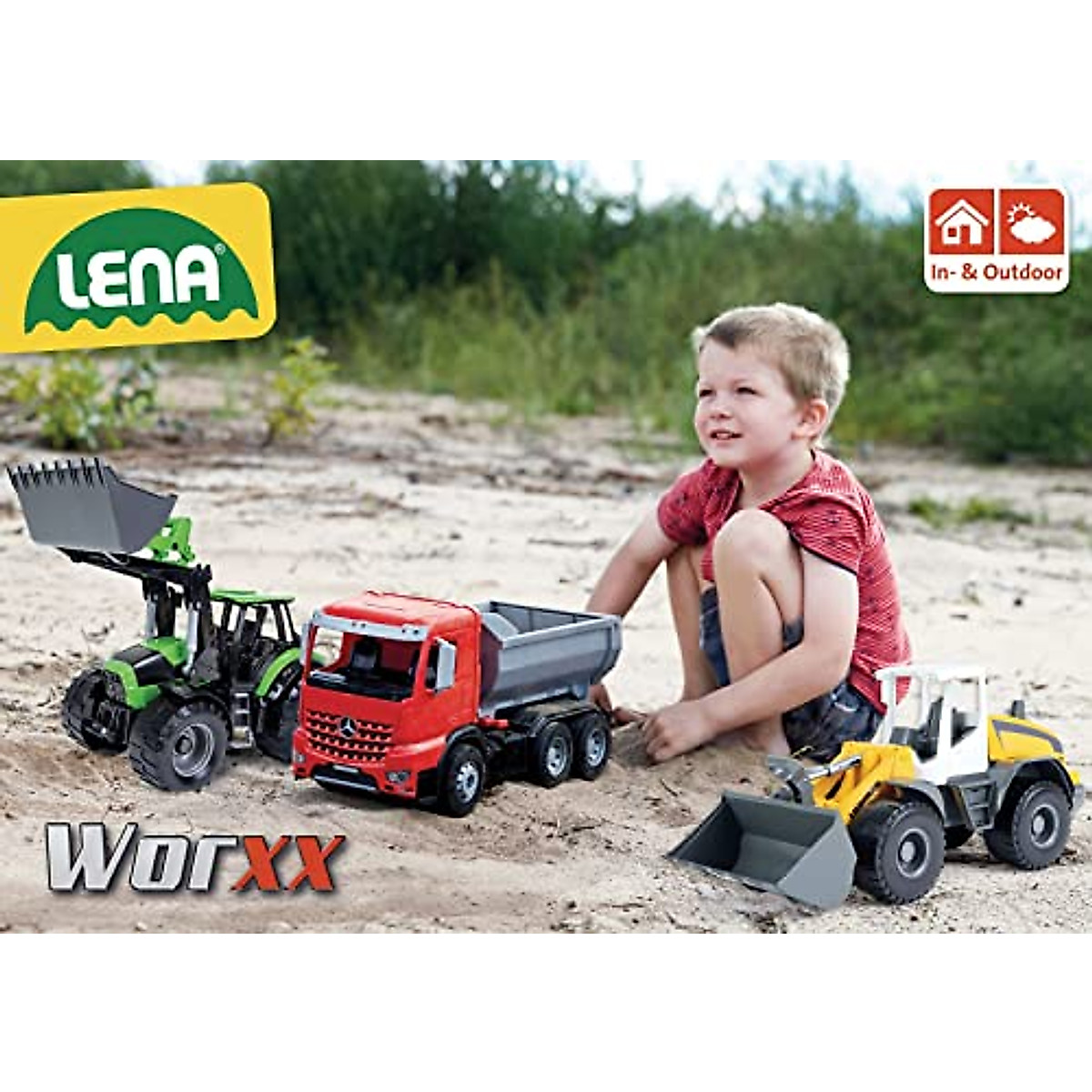 Lena Tractor Deutz-Fahr Agrotron 7250 Ttv Farm Toy, Realistic Scoop Lifts and Moves Like Its Real-World Counterpart