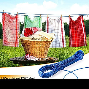 N/A 20-Meter-Long Clothesline Indoor and Outdoor Rainproof and Windproof Steel Wire Clothesline