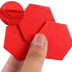 Set of 155 Wooden Pattern Blocks Geometric Manipulative Shape Puzzle Kindergarten Graphical Classic Educational Montessori Tangram Toys for Kids Ages 3+ Jigsaw Puzzles Gift with 24 Pcs Design Cards