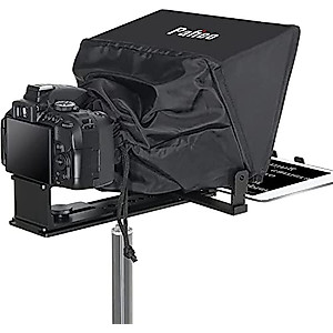 Teleprompter Compatible with iPad Air 10.9 inch, Pafieo S12 Mini DSLR Camera Teleprompter with Remote Control Compatible with Canon Nikon Sony Vlog Camera