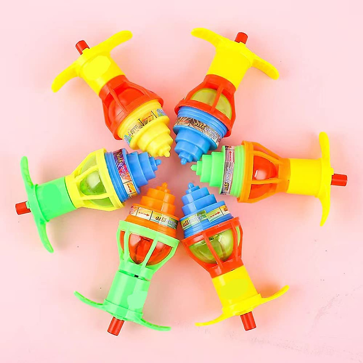 9Pack LED Light Up Spinning Tops with Gyroscope, LED Flashing Spinning Toys for Kids, Party Favors Goodie Bag Fillers Glow Dark Party Supply Bulk Toys